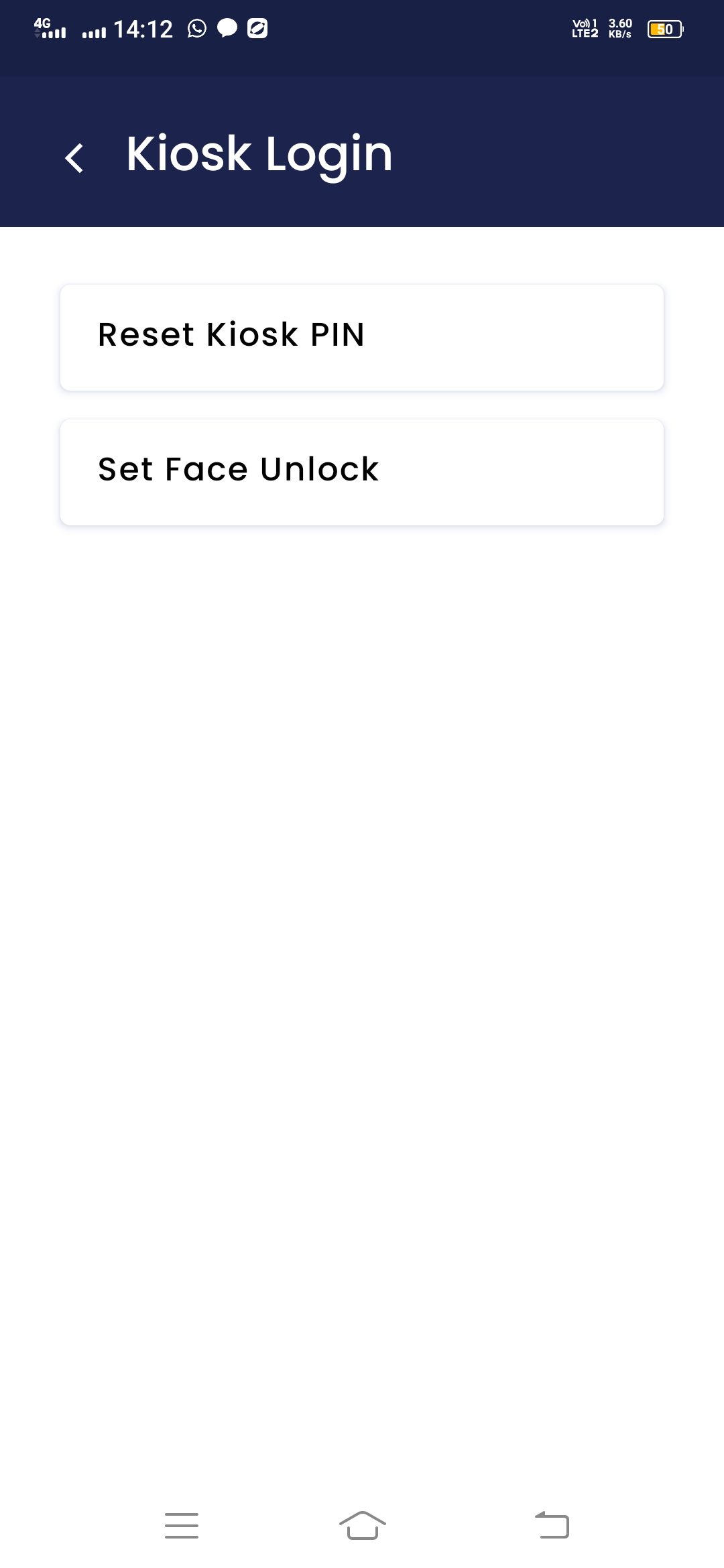 Biometric Login (Facial Recognition on Kiosk)