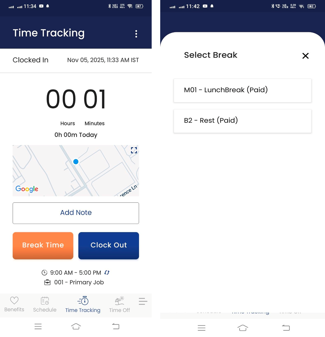 Time Tracking on Mobile - Employee Experience
