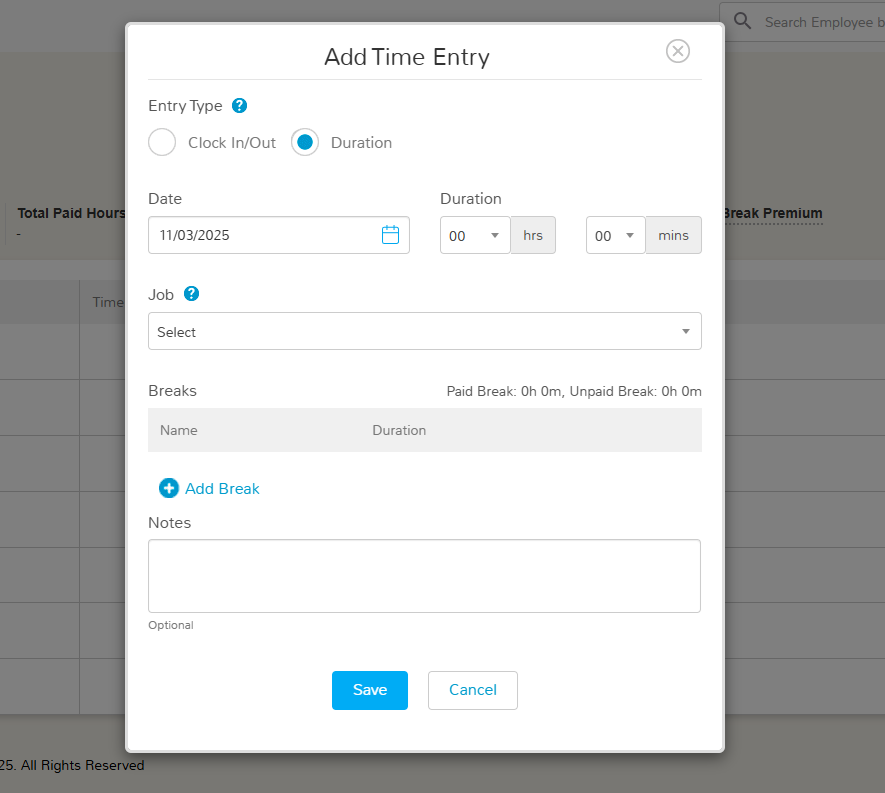 Managing Manual Time Entry Changes and Approvals