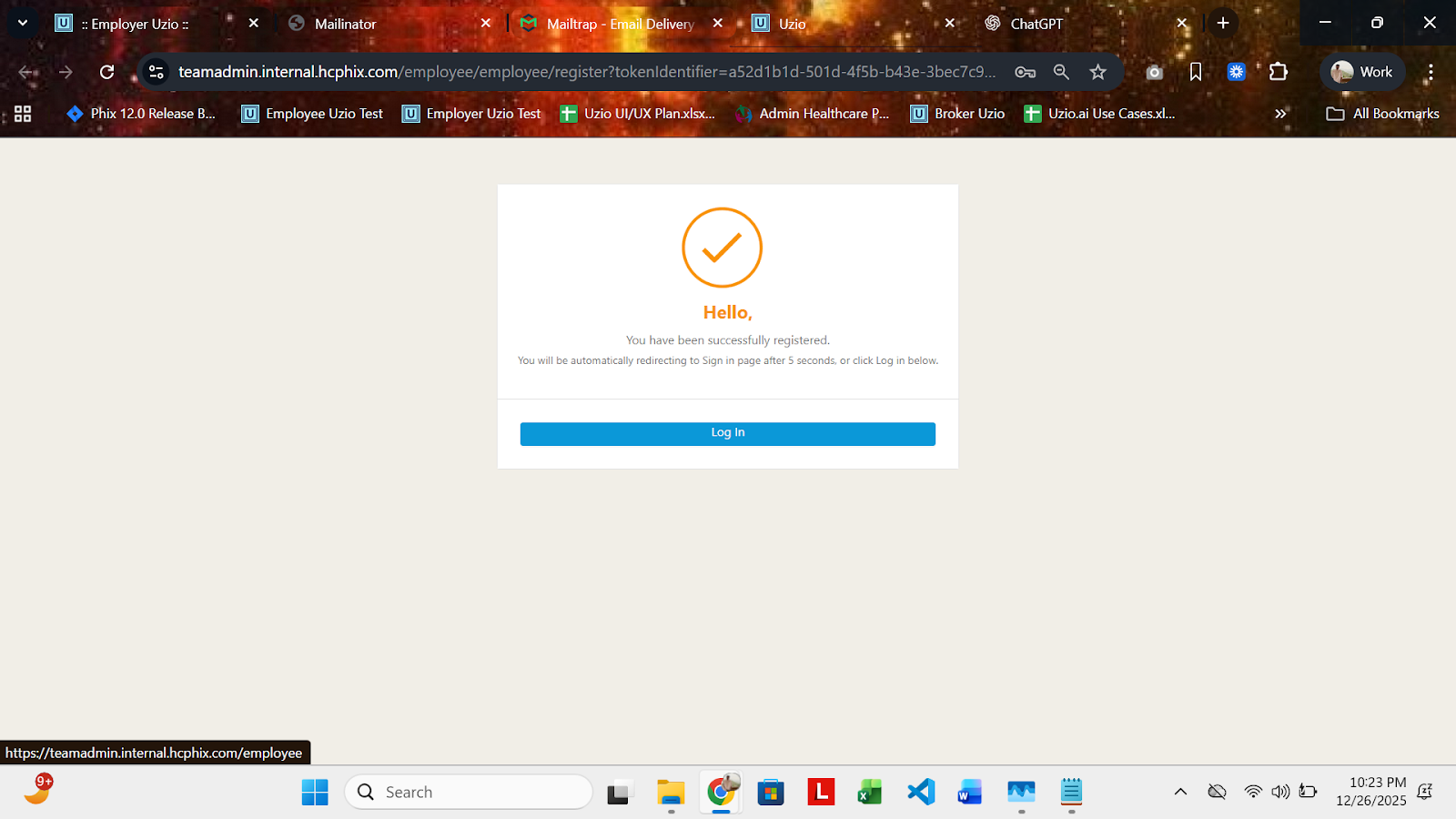 Registration and Login for Employees