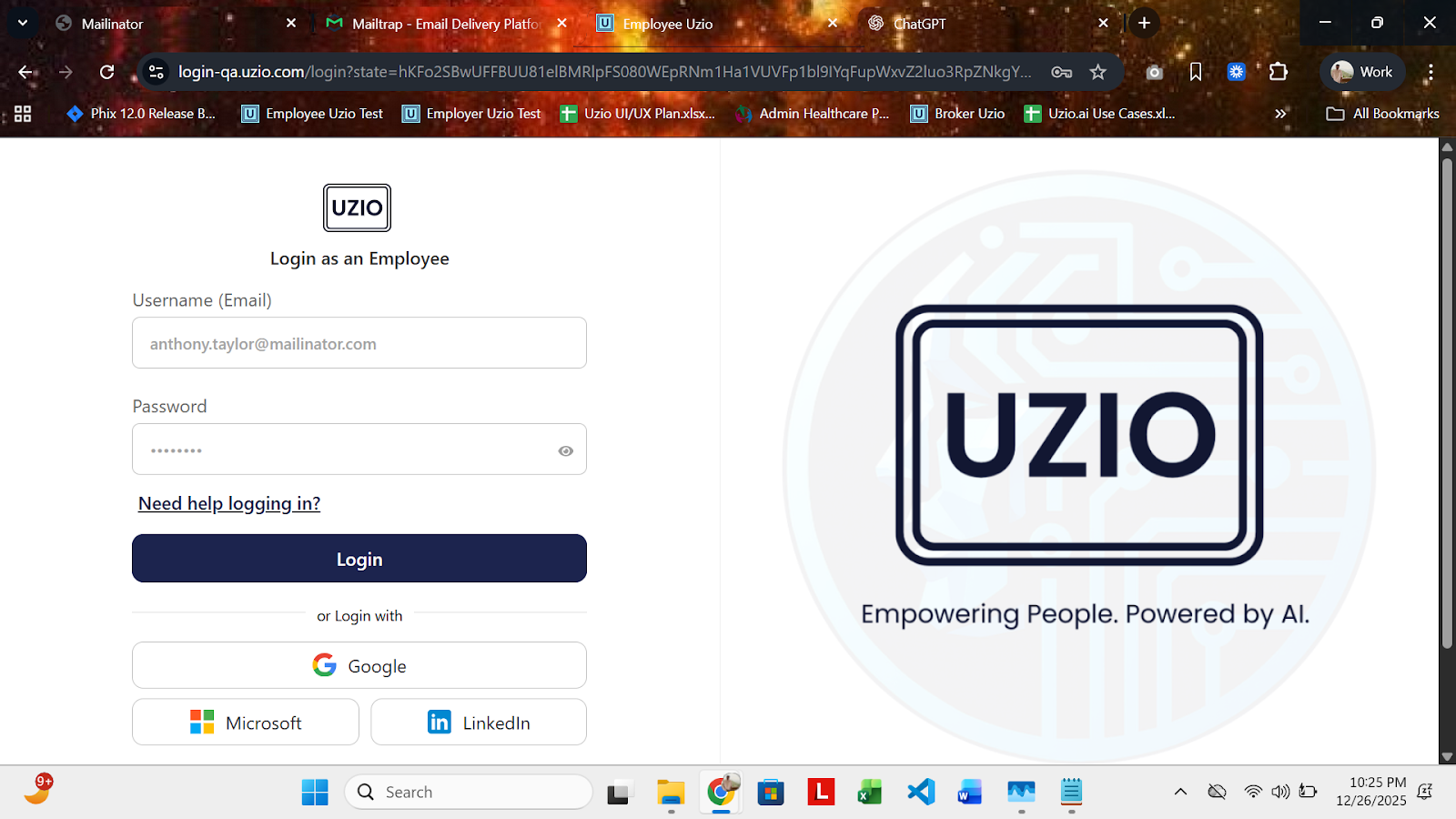 Registration and Login for Employees