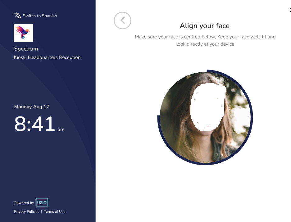 Biometric Login (Facial Recognition on Kiosk)
